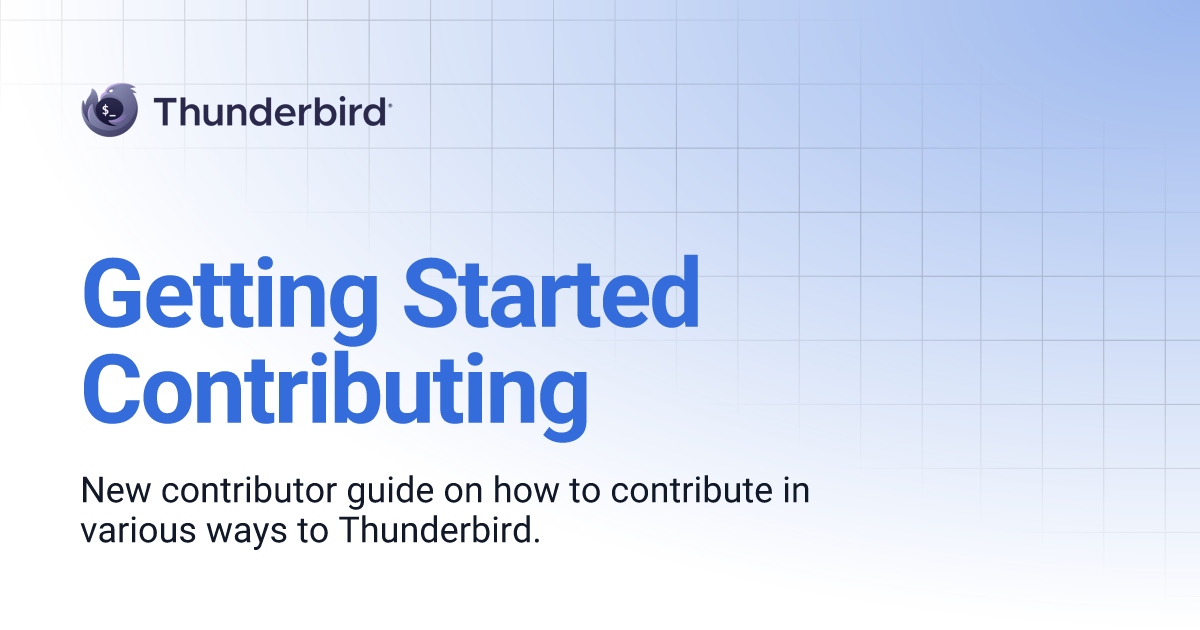Getting Started Contributing | Thunderbird